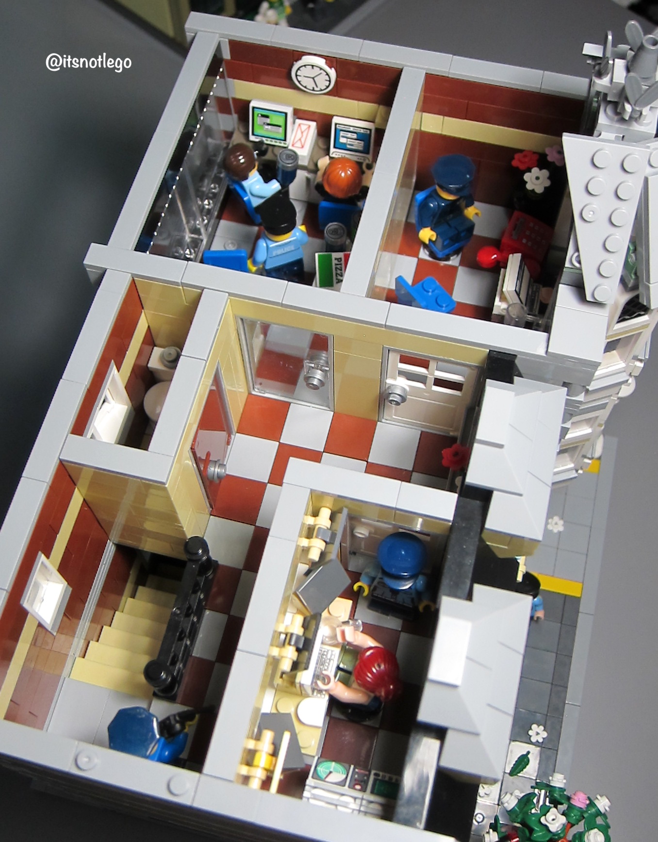 Bricks And Figures: My Not Lego Police Station Modular MOC - Part Three