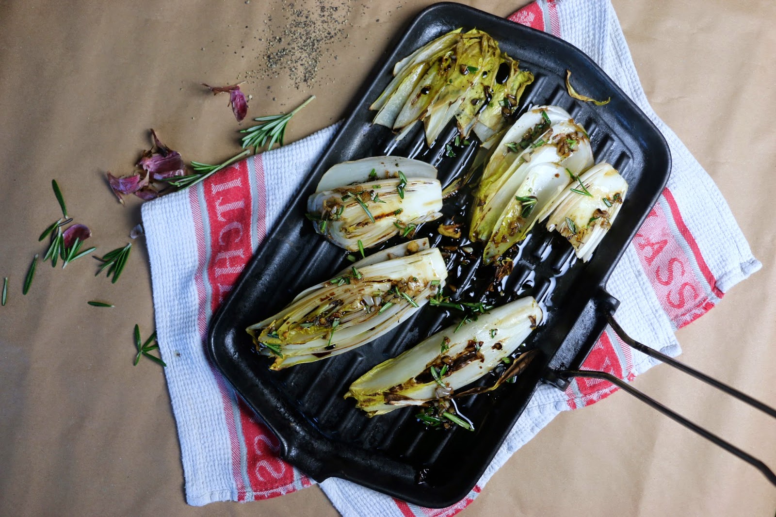 Chargrilled Chicory with Rosemary and Balsamic