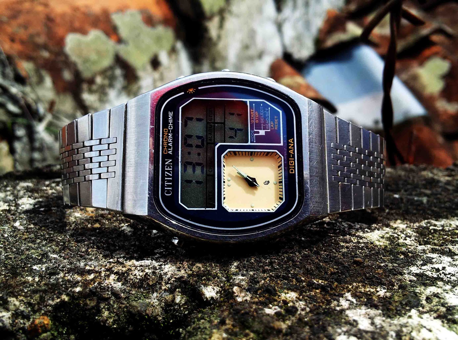 jam dan waktu: Citizen Analog-Digi Vintage 41-9516 GN-4w