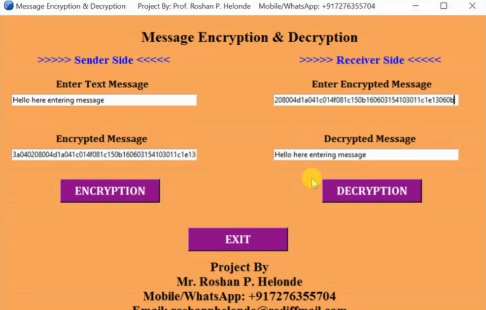 Message Cryptography Using Python Project with Source Code ~ MATLAB ...