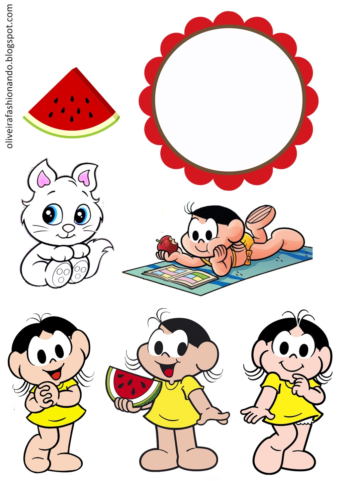 Topo De Bolo Magali Para Editar E Imprimir Grátis - Mimo Kids EB9