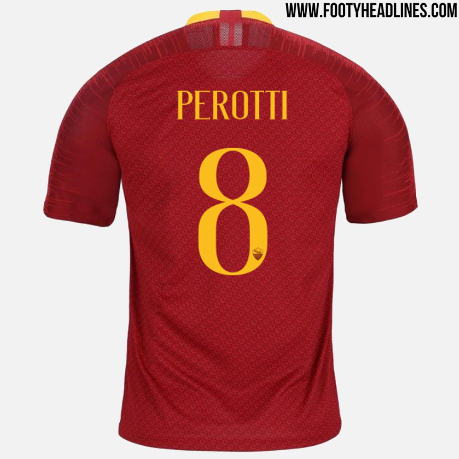 Update - Unique Nike AS Roma 18-19 Kit Font Released - Footy Headlines