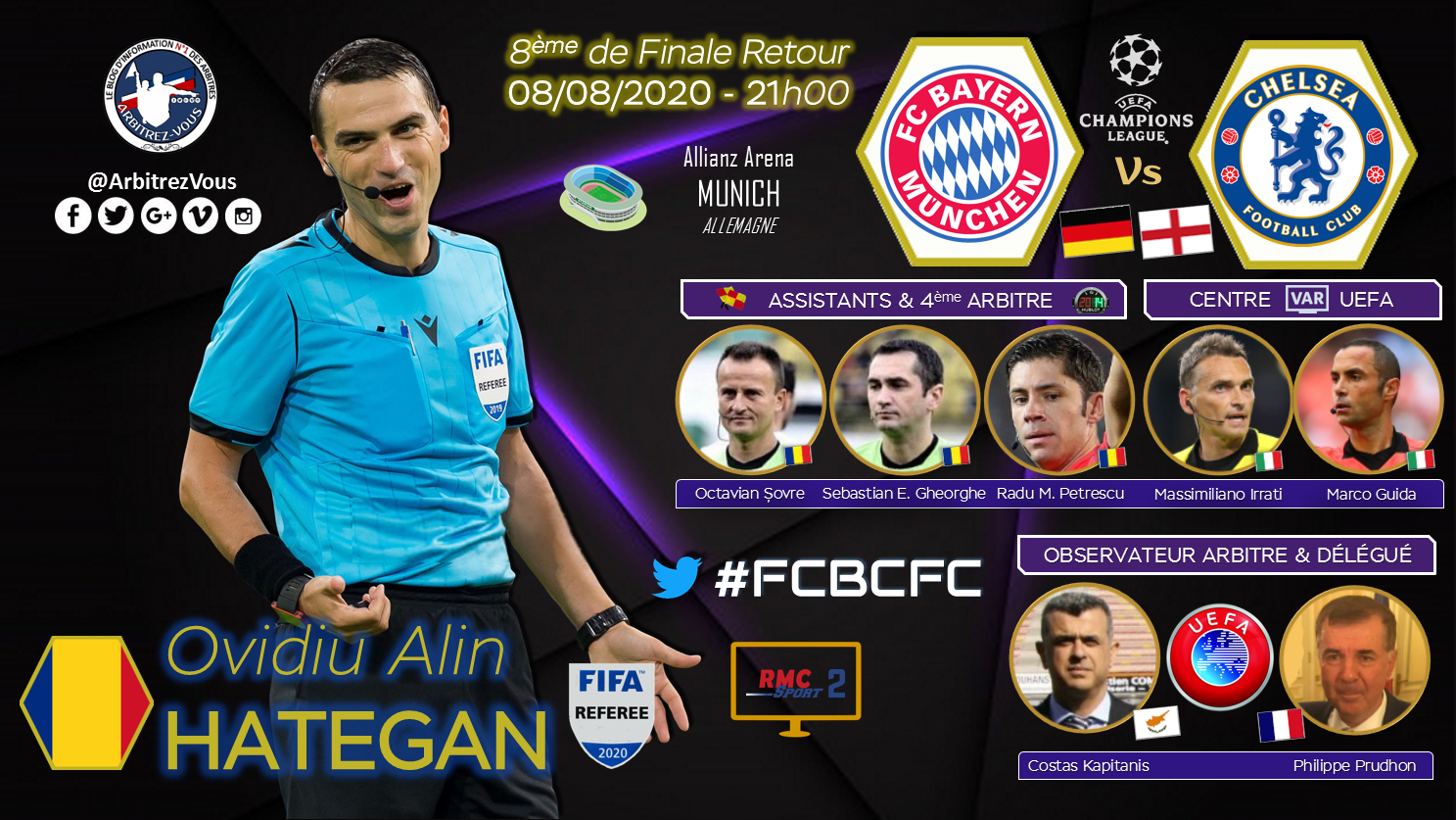 UEFA - CHAMPIONS LEAGUE - DÉSIGNATIONS DES ARBITRES - REFEREE ...