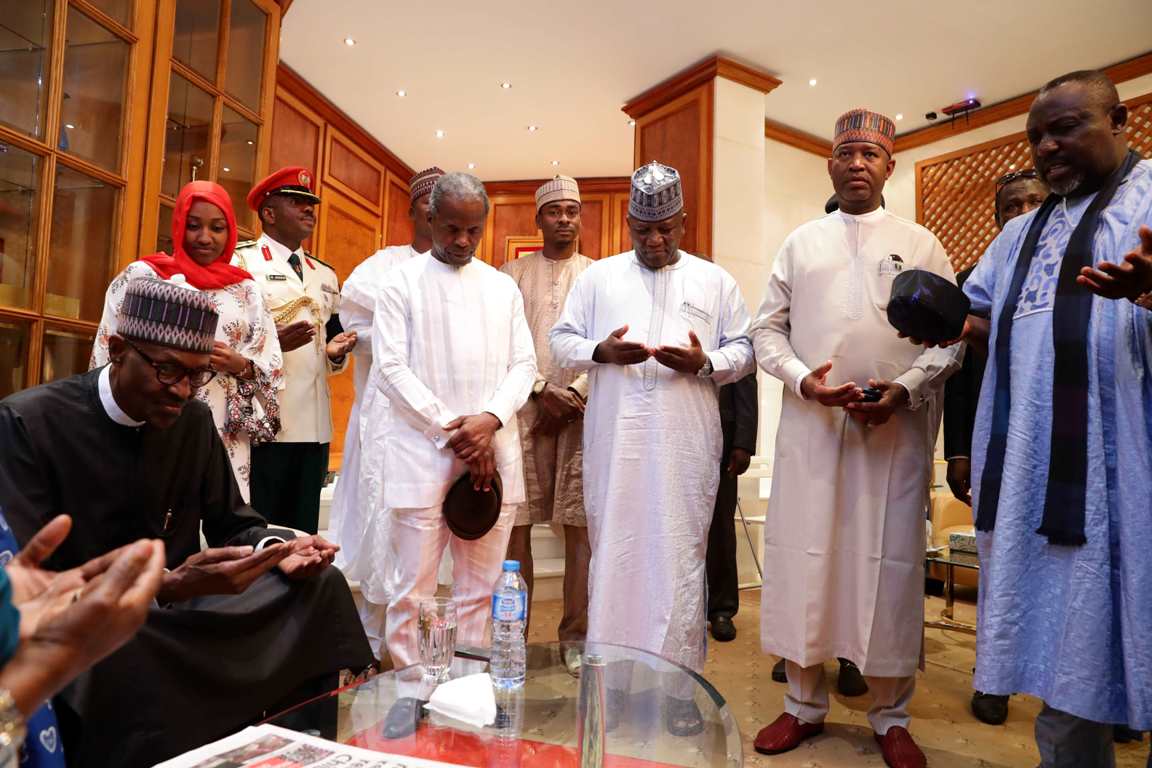 PICTURE OF THE DAY: President Buhari reunited with his family in Aso ...