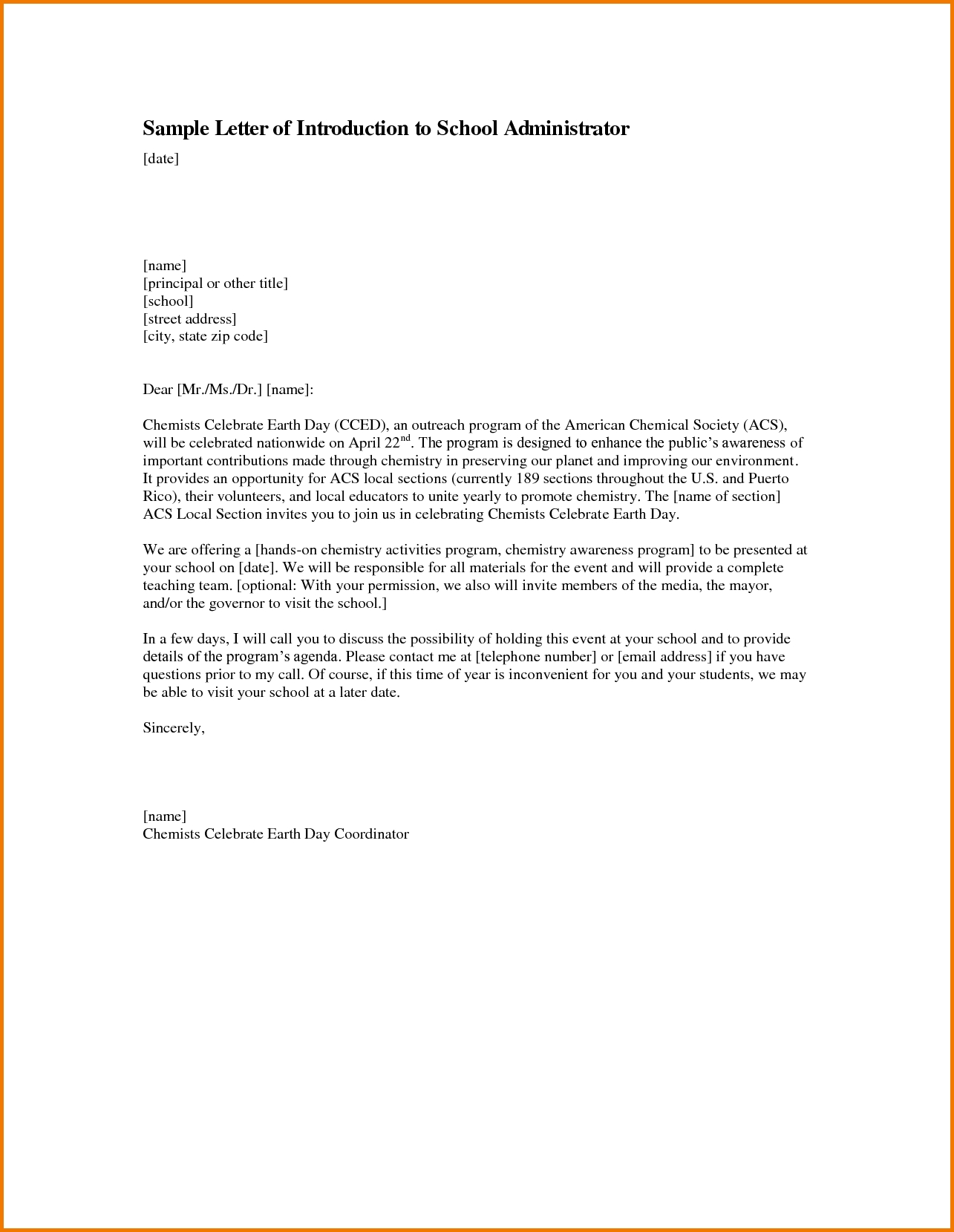 Formal Letter Format For School - Formal Letter