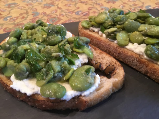 Home on my Range: Fava Bean Ricotta Toast