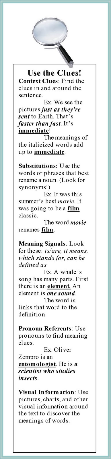 Fly Girls: Context Clues Bookmark