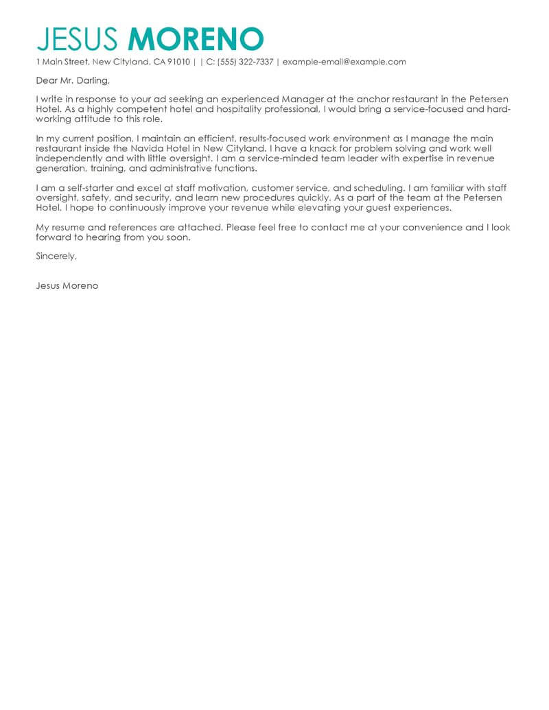Sample Cover Letter For Hospitality Industry Resume Letter sample-cover-letter-for-hospitality-industry-resume-letter