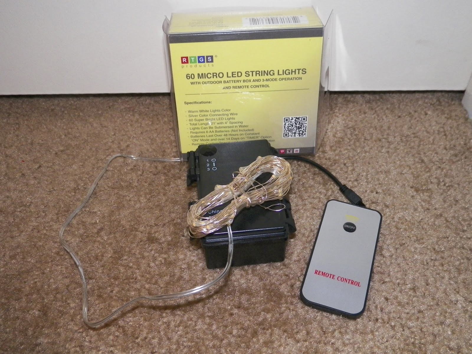 mygreatfinds: RTGS 60 LED String Lights in Warm White Color Review