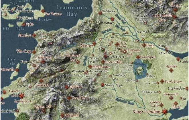 Game of Thrones ganha mapa no estilo Google Maps - Winter Is Coming BR