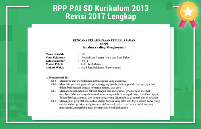 Contoh rpp pai sd kurikulum 2013 paud pdf - letlsa
