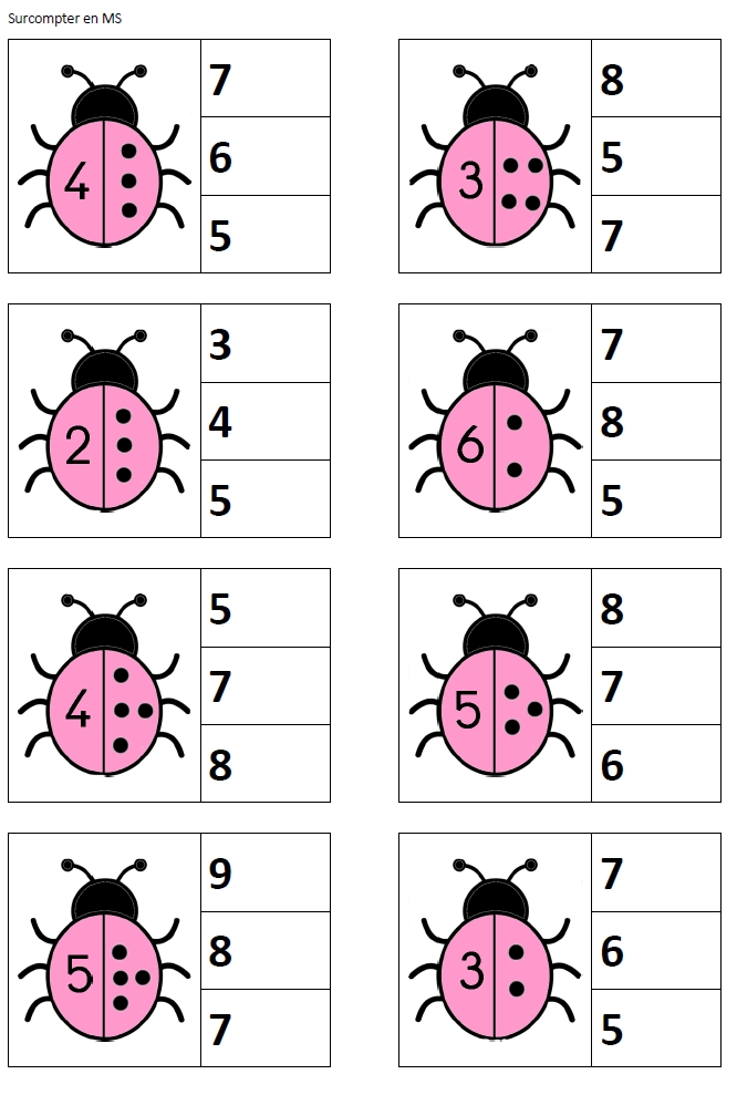 Le Journal de Chrys: SURCOMPTER en maternelle