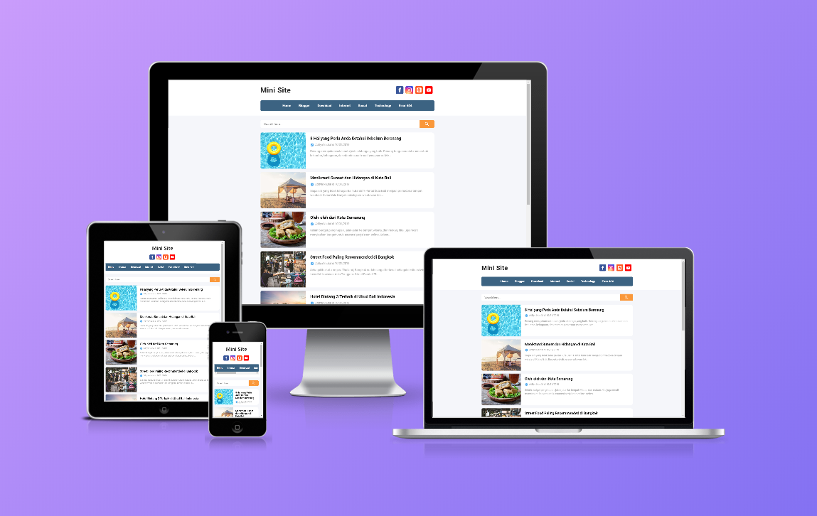 Mini Site Responsive Blogger Template