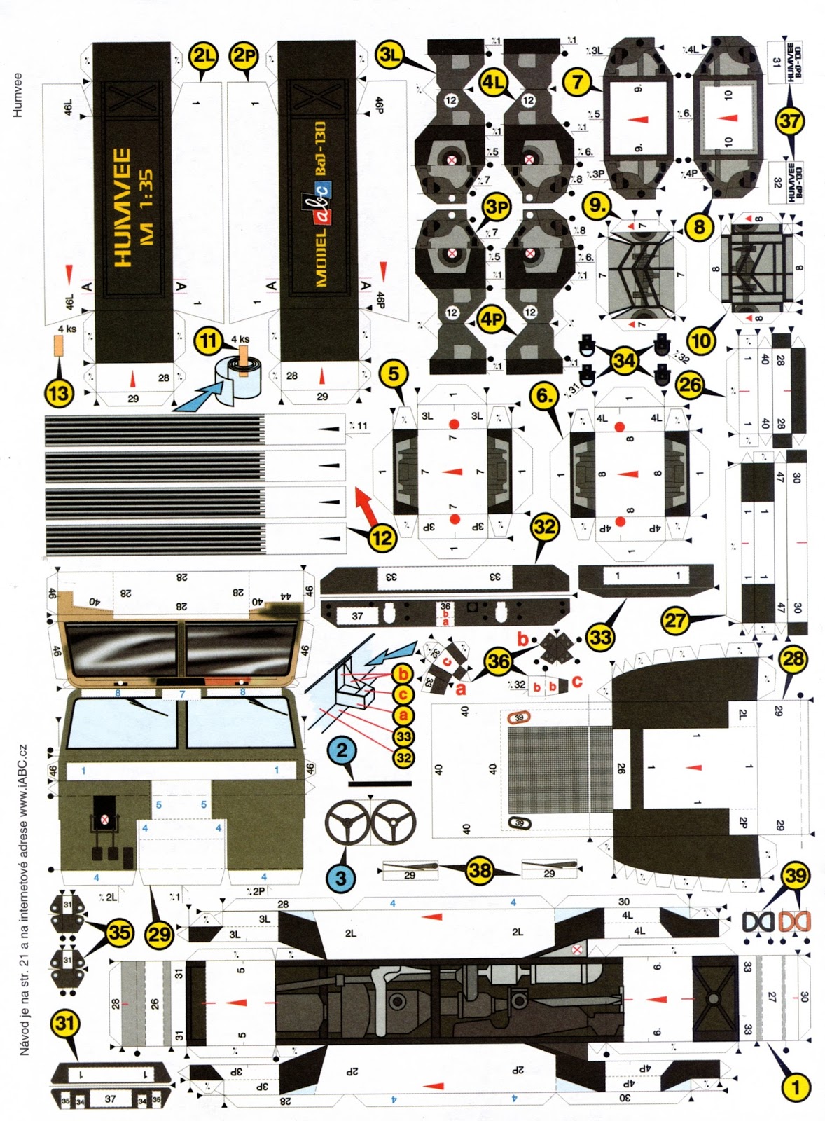 lfcaa82 Super Projetos Papercraft : Humvee ABC - lfcaa82