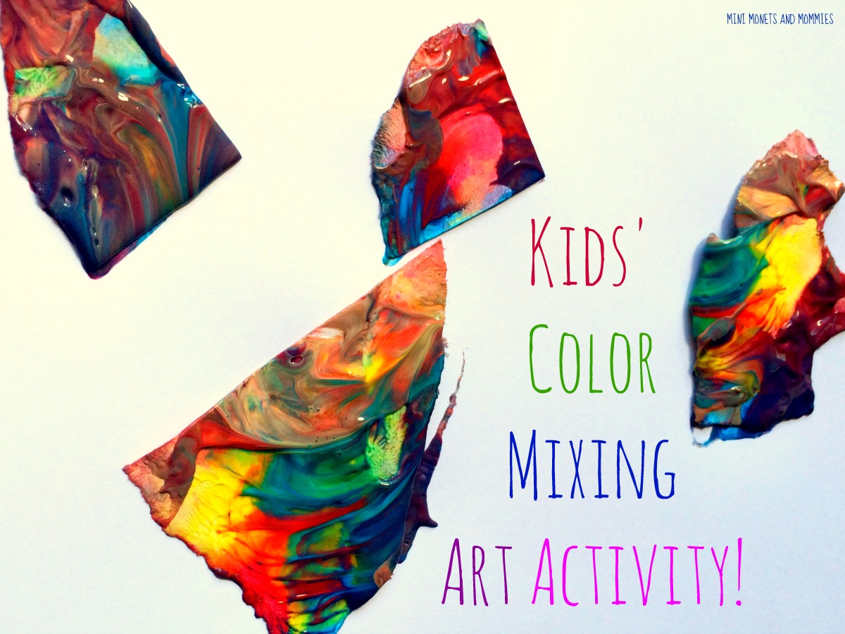 Mini Monets and Mommies: Color Mixing Art in a Bag