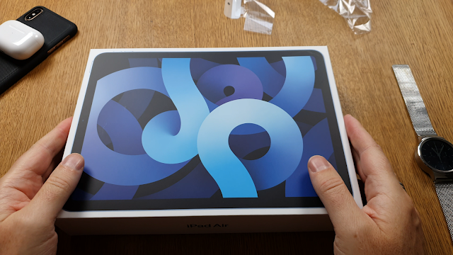 Unboxing of my 256GB iPad Air 4 2020 in Sky Blue