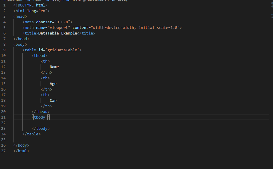 DataTable with searching, sorting, paging using jQuery