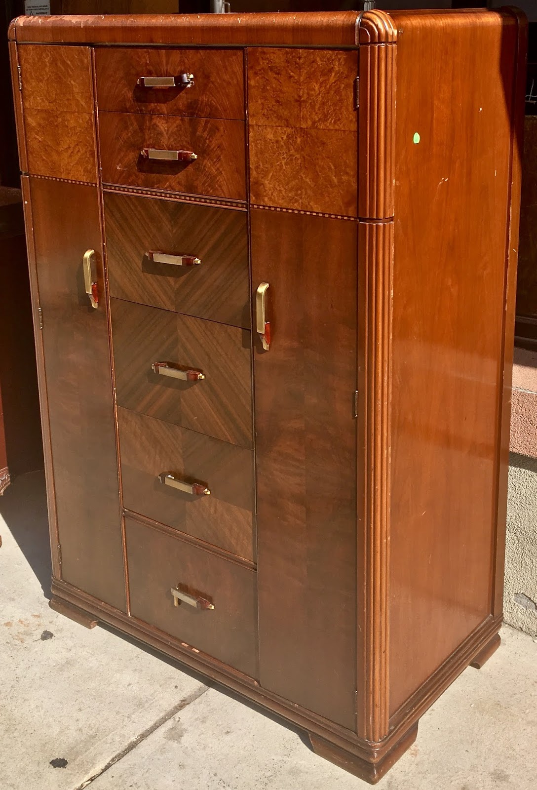 Uhuru Furniture & Collectibles: Vintage Waterfall Chifforobe - $225 SOLD