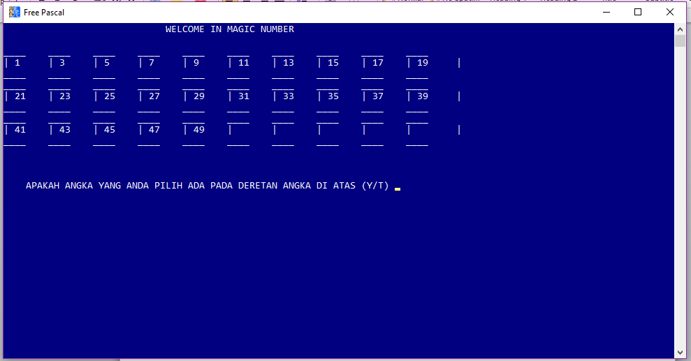 Contoh Program Pascal Permainan Sulap Angka ~ Tutorial Belajar Coding