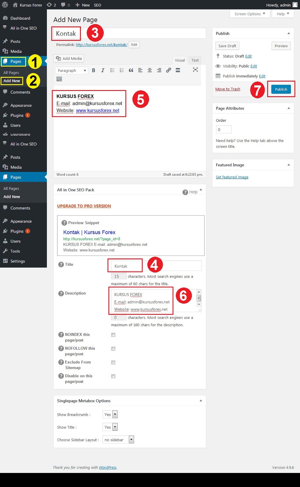 Cara membuat halaman kontak website ~ Cara Gea