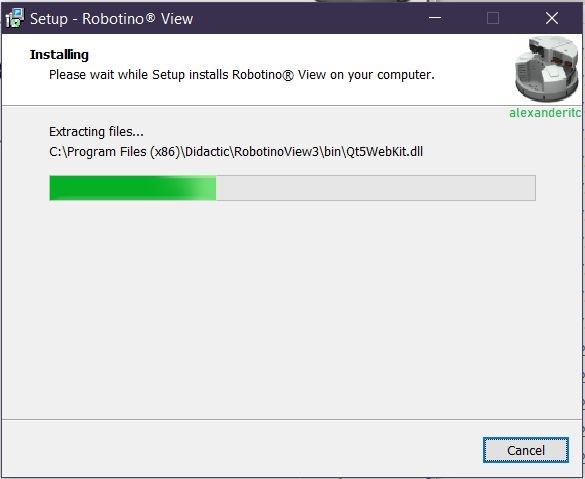 Instalación de Robotino View