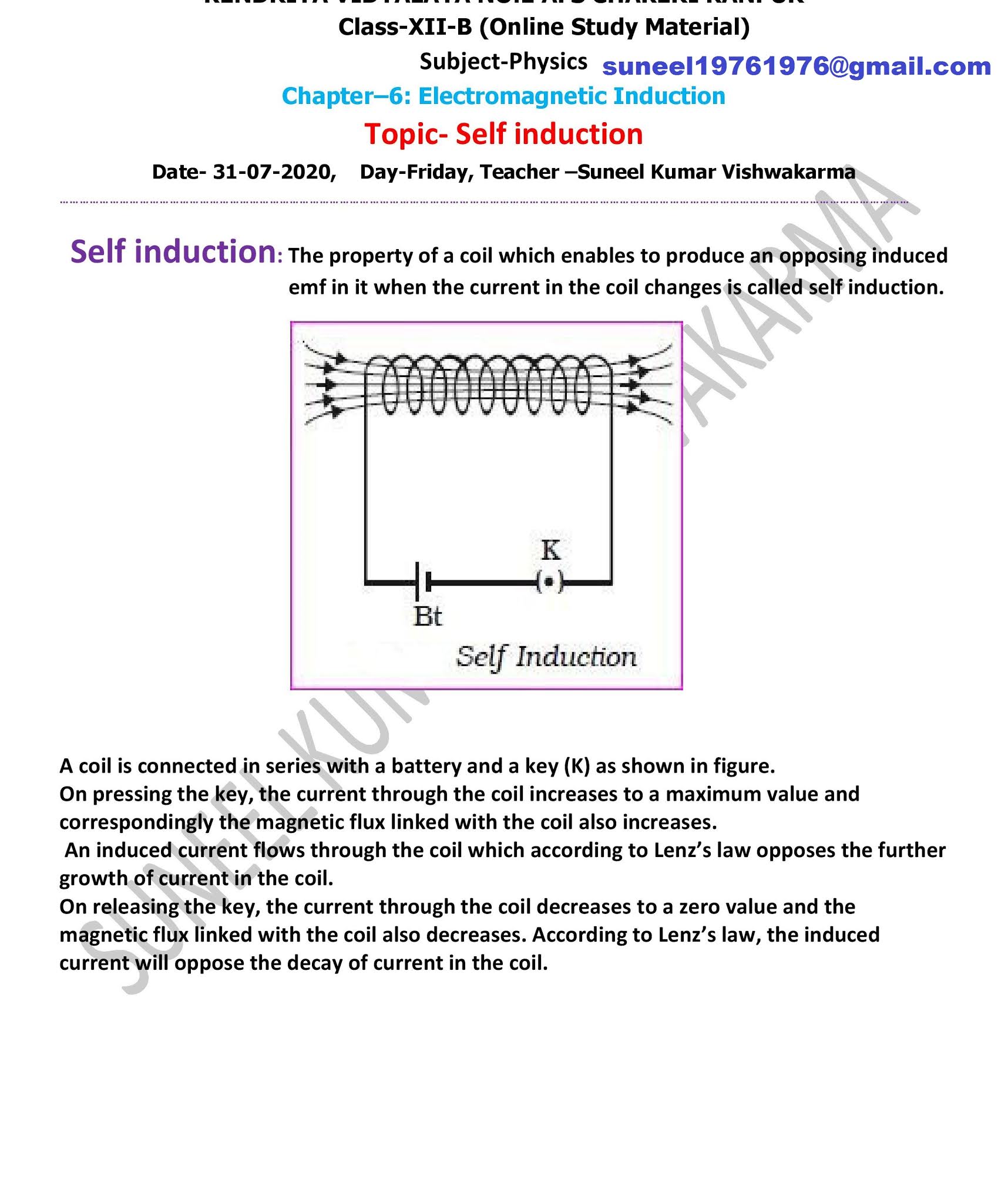 Self Induction