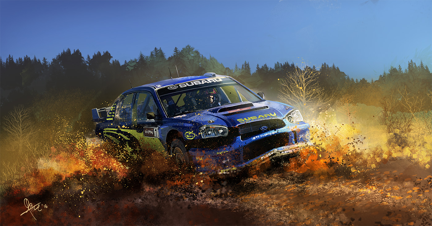 Sketches, paintings and concepts by Mirsad: Impreza WRC speed paint