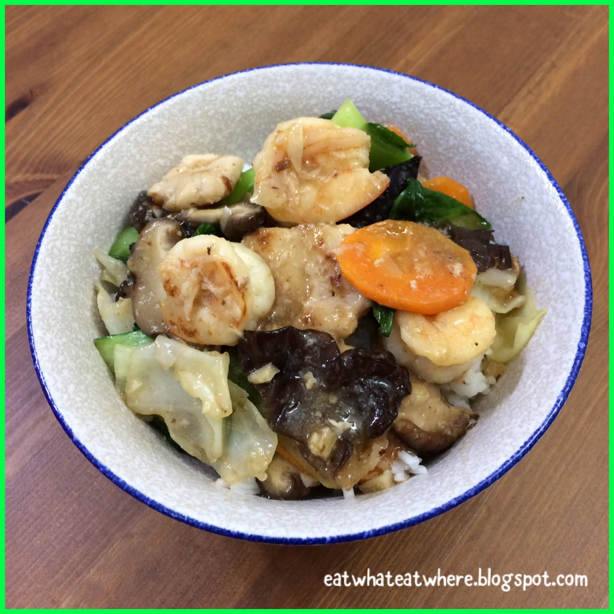 Eat what, Eat where?: #ewew cooks Chukadon (Chinese-Style Rice Bowl)