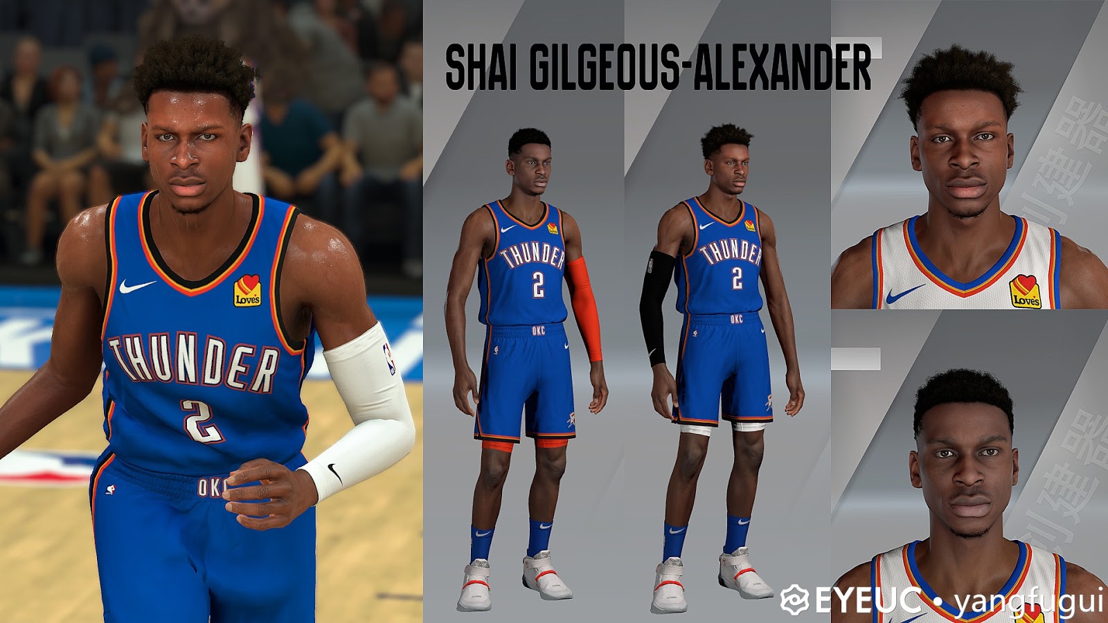 Shai Gilgeous-Alexander Face and Body Model by yangfugui [FOR 2K20]