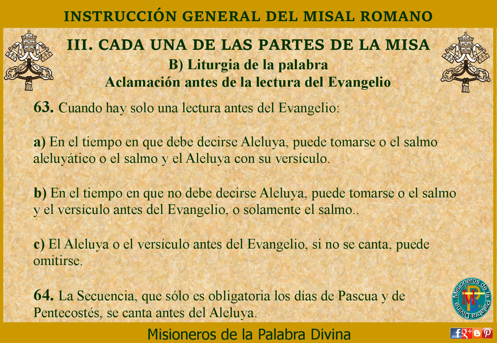 Misioneros de la Palabra Divina: ESTRUCTURA DE LA MISA, SUS ELEMENTOS Y ...