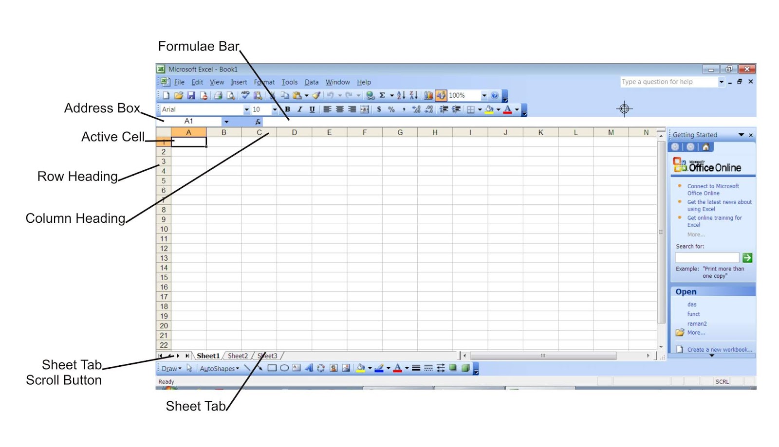 Computer Fundamental, Windows XP & MS-Office: Introduction of Excel ...