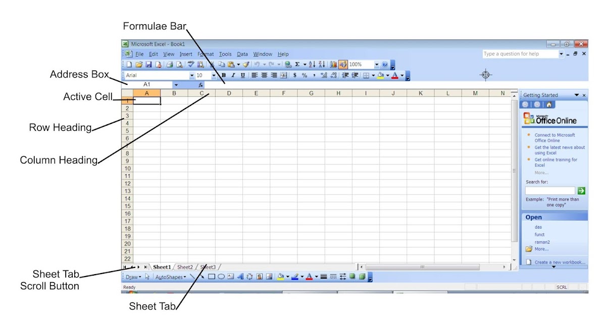Computer Fundamental, Windows XP & MS-Office: Introduction of Excel ...