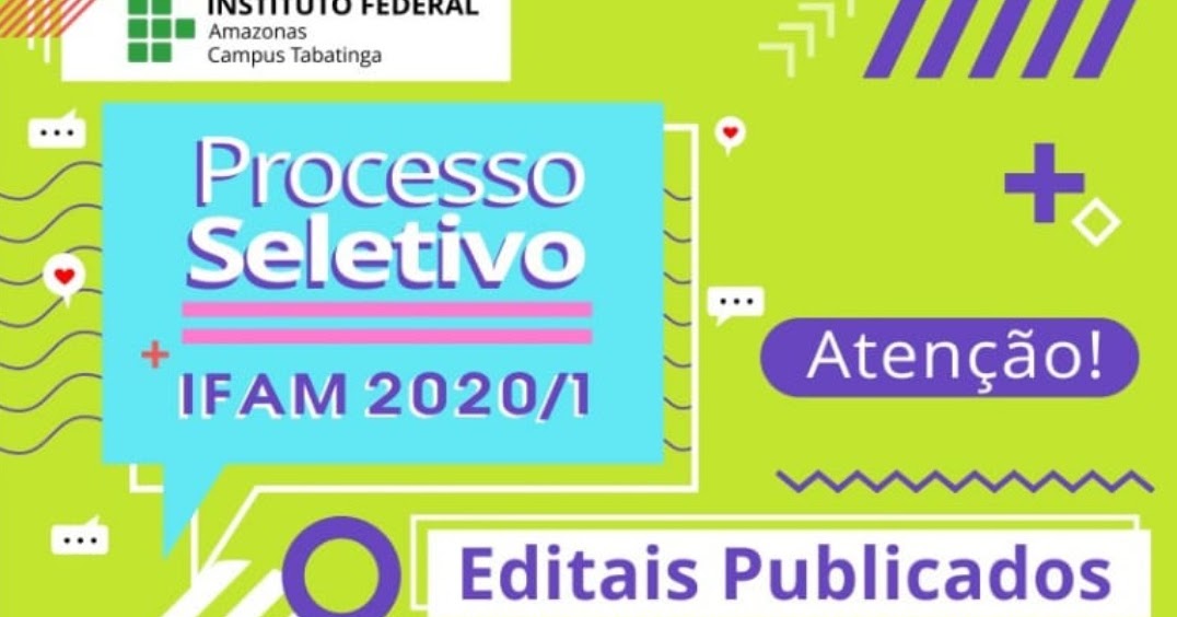 IFAM abre inscrições para Processo Seletivo 2020/1