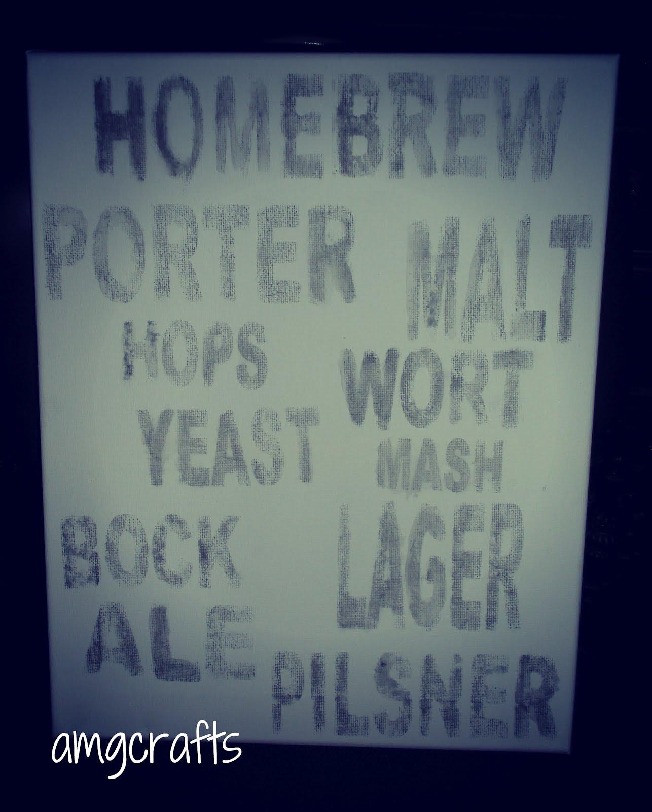 amgcrafts: Father's Day Take 1: Homebrew Subway Sign