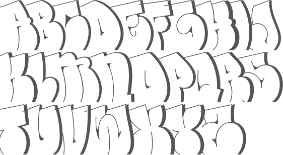 GRAFFITI: simpel throw up font, bagi para artis pemula dapat ...