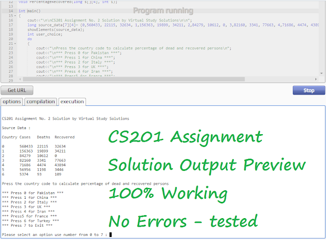 CS201 Assignment 2 Solution 2020 | Spring 2020 | Virtual Study Solutions