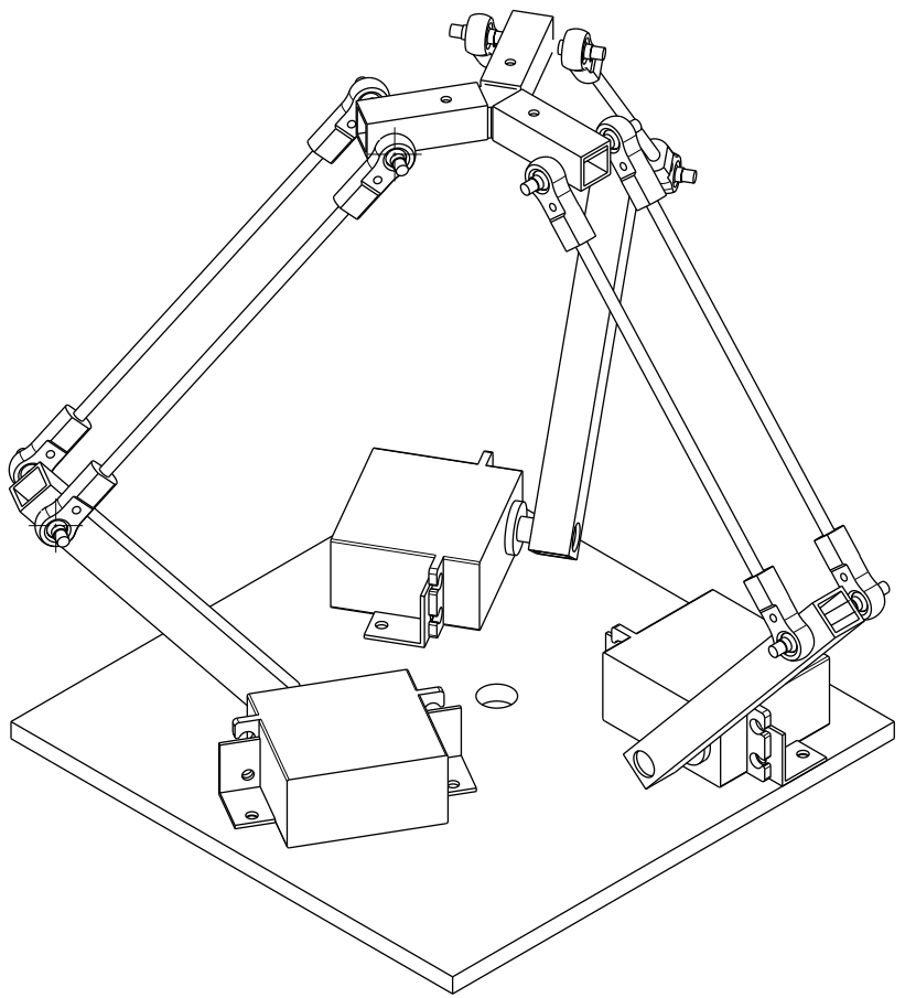 AVR-Projects: Delta Robot using atmega32 micrcontroller