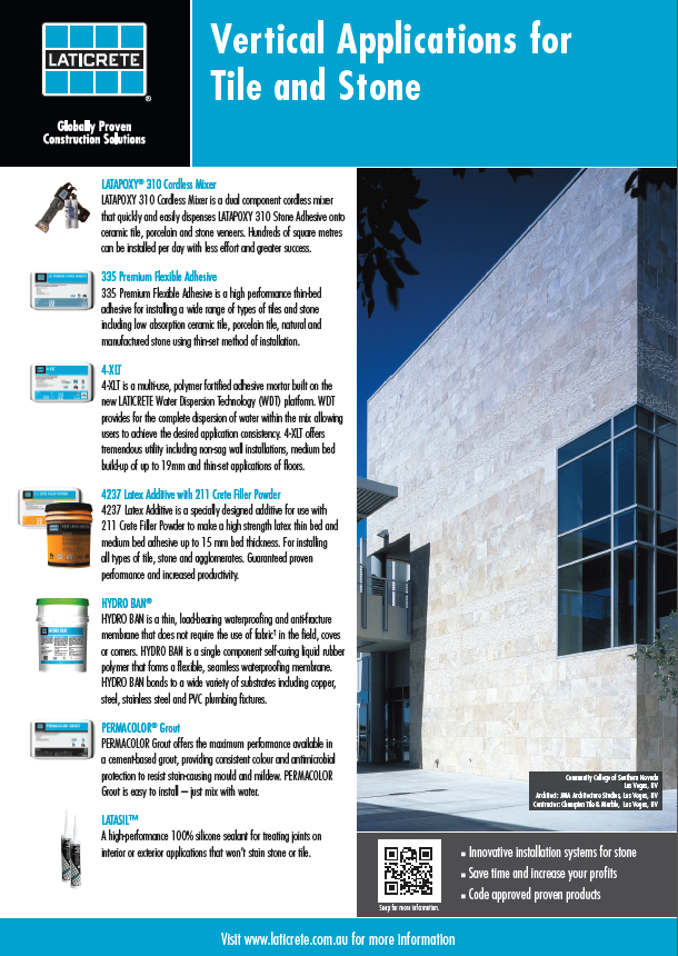 Laticrete Australia Conversations: Vertical Applications for Tile and Stone
