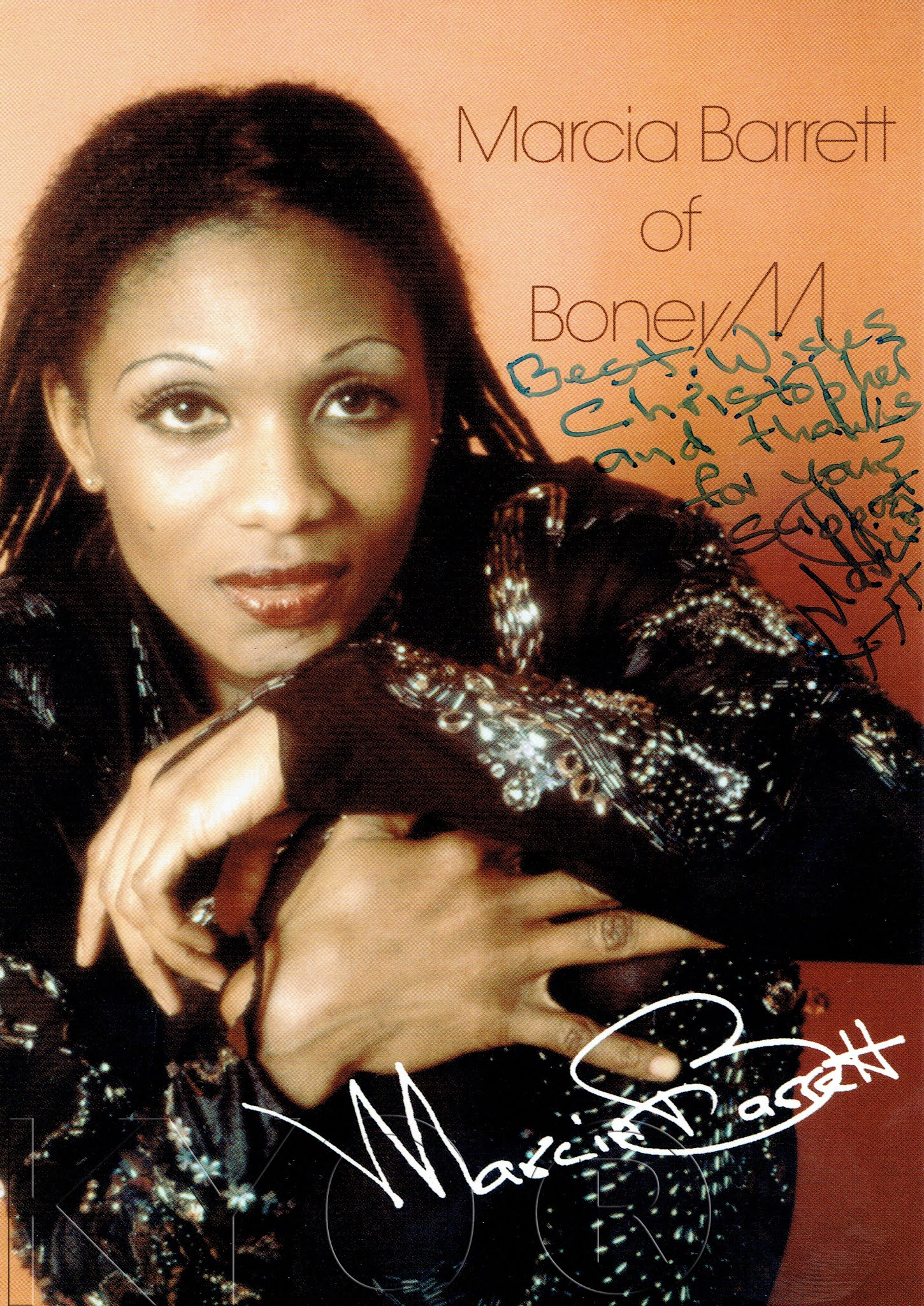 Chris Autographs: Marcia Barrett
