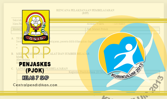 RPP 1 Lembar PJOK SMP Kelas 7 Edisi Revisi 2023/2024 Terbaru