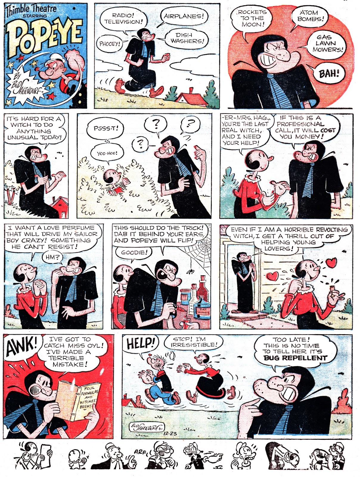 Ominous Octopus Omnibus: Popeye By Bud Sagendorf