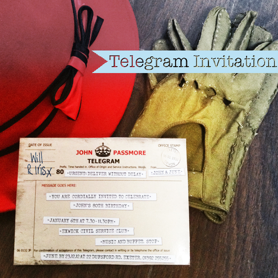 Queen Kwak: Illustration: 80th Birthday Telegram Invitation.