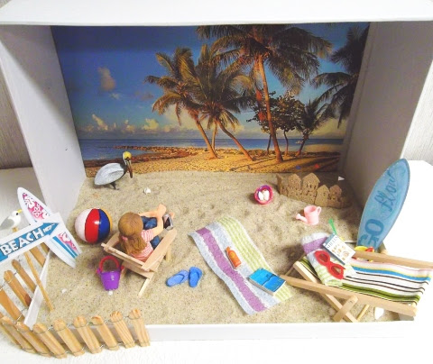 Miniature Ocean Beach Scene Ideas | Diorama & Shadow Boxes