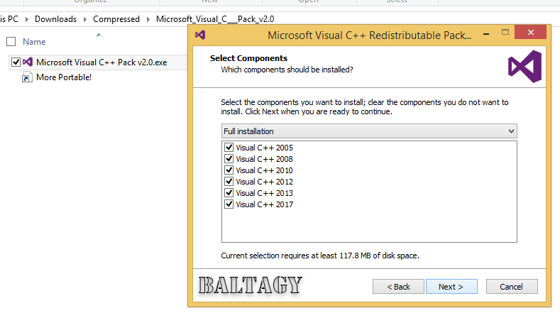 Microsoft Visual C++ Redistributable Repack v2.0 2005-2017