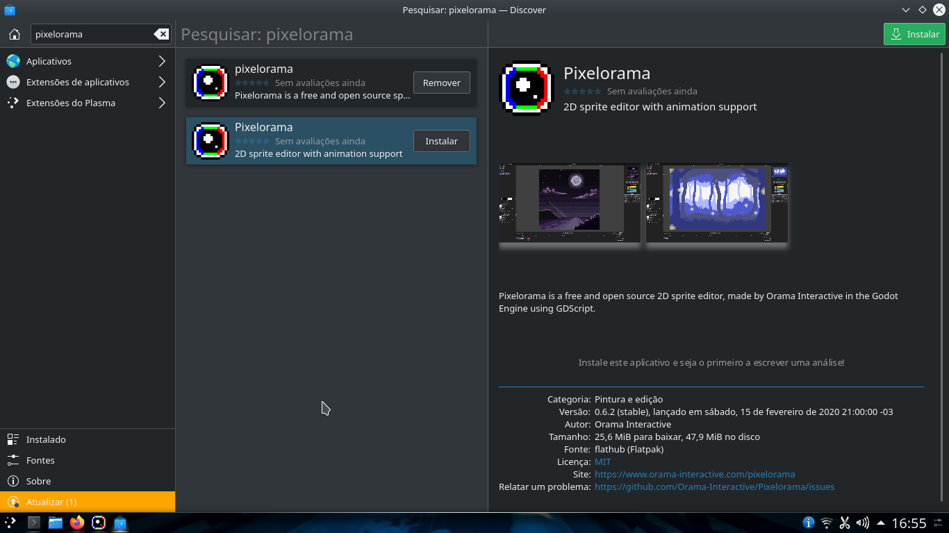 Pixelorama editor para Pixel Art