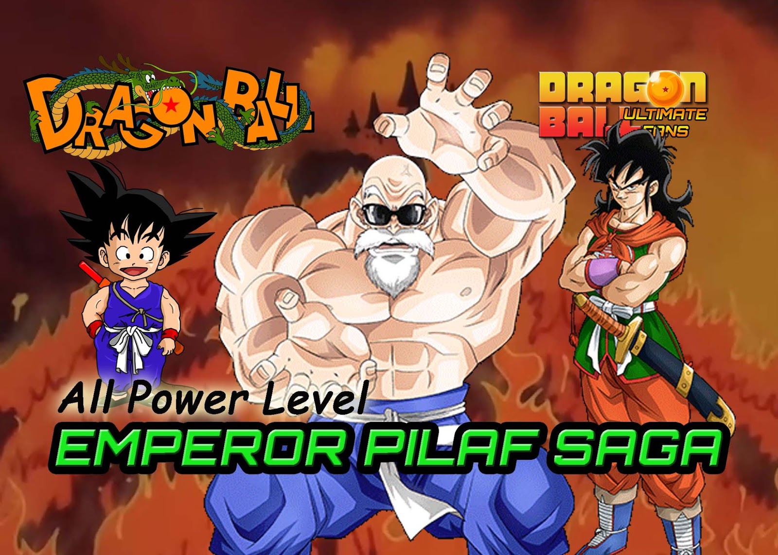 DB All Power Levels - Emperor Pilaf Saga