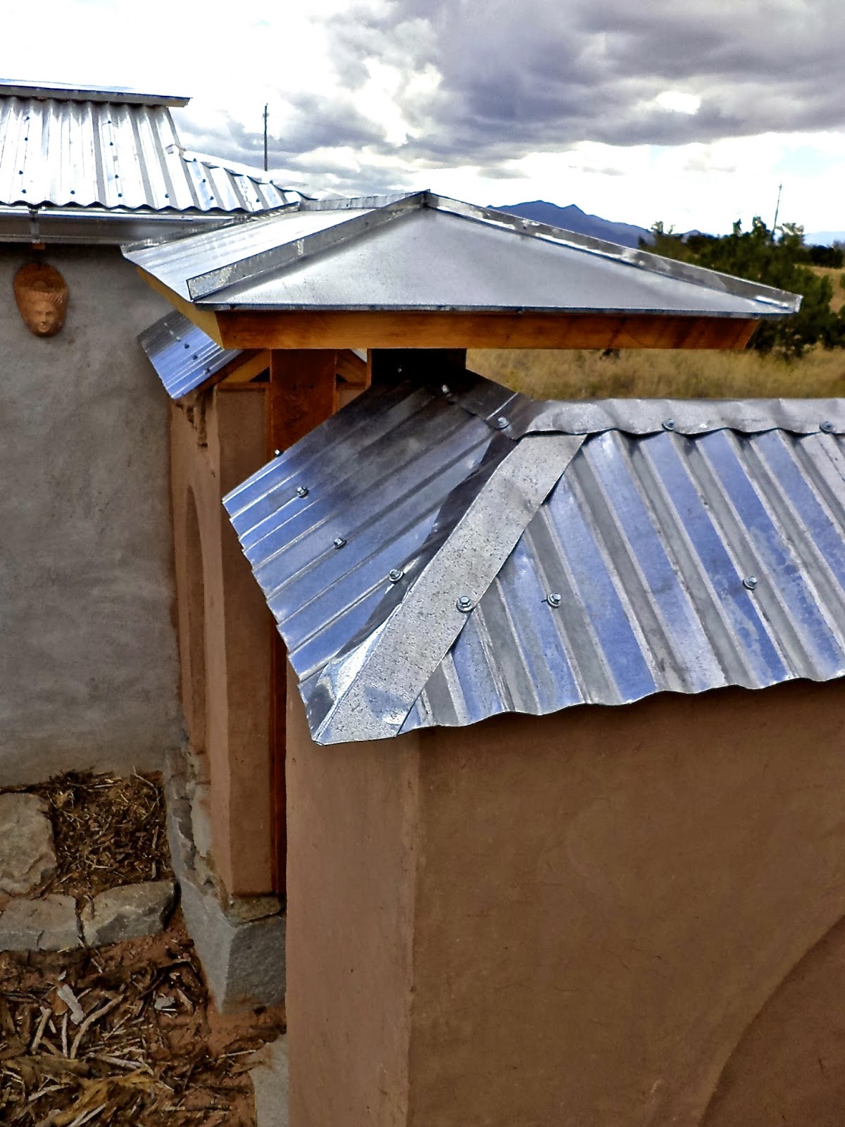 Alt. Build Blog: Building An Adobe Wall: #5 Hip Roof for the Gate