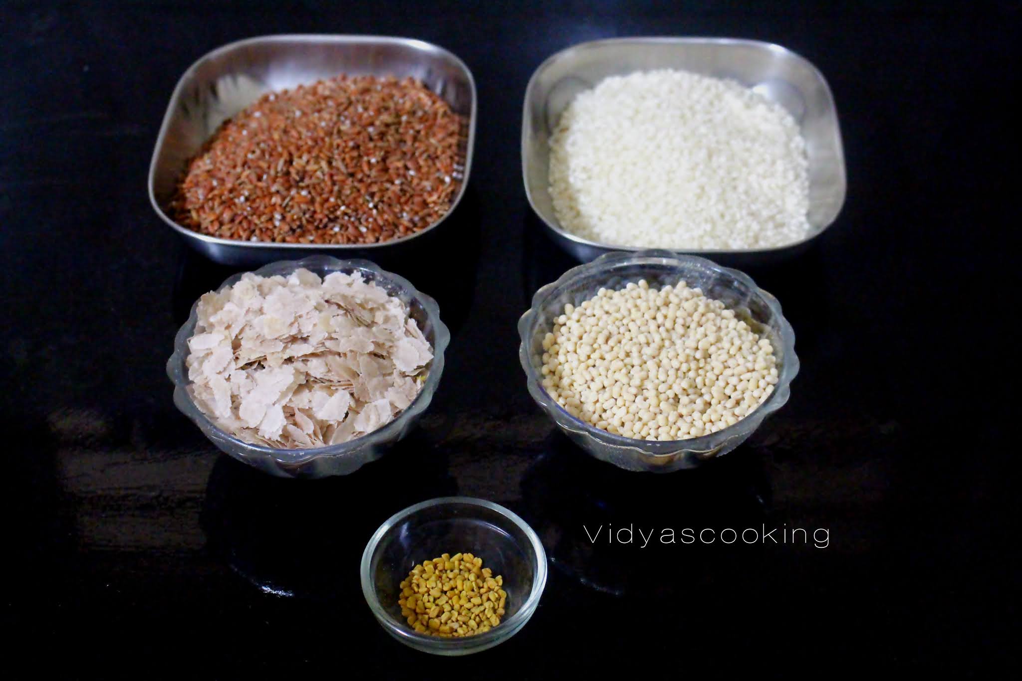 Breakfast Series: Red Rice Idly and Dosa Batter Recipe