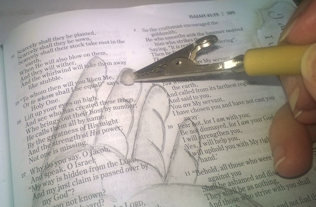 Upheld By His Righteous Right Hand ~ Bible Art Journaling Challenge ...