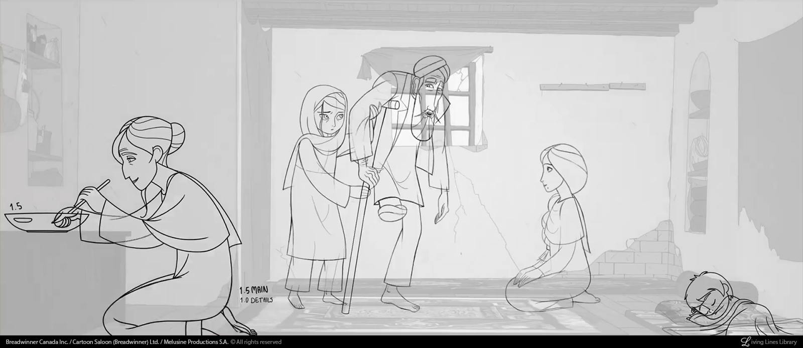 Living Lines Library: The Breadwinner (2017) - Concept & Production Art